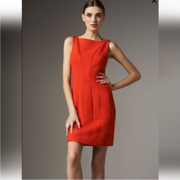 Tory Burch | Dresses | Tory Burch Orange Sheath Mini Dress For Cocktail ...